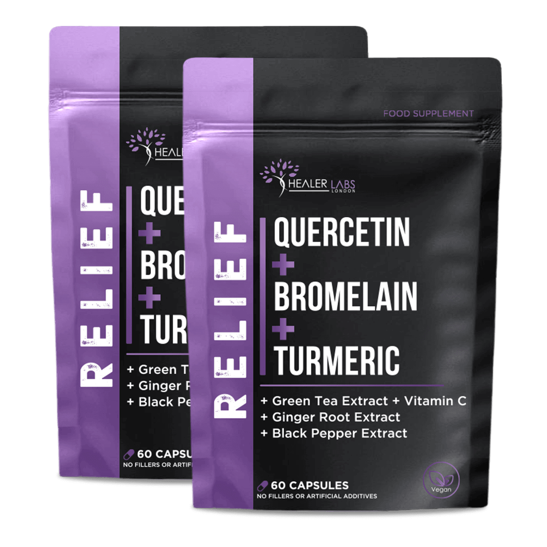 Quercetin + Bromalain + Turmeric Relief Complex ( Pack of 2) Healer ...