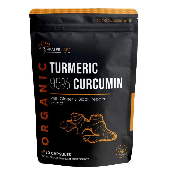 Turmeric 95% Curcumin With Ginger & Black Pepper Healer Labs London UK